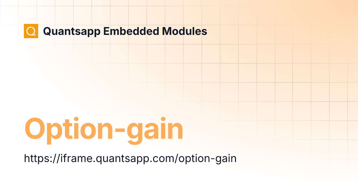 Option-gain | Quantsapp Embedded Modules