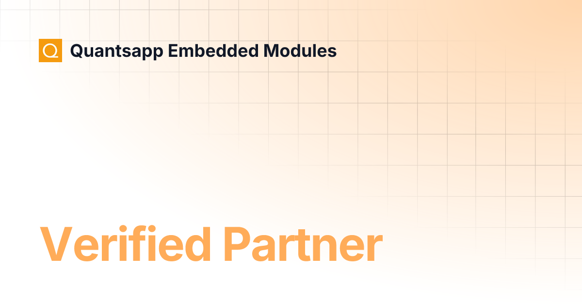 Verified Partner | Quantsapp Embedded Modules