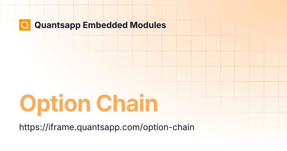 Option Chain | Quantsapp Embedded Modules