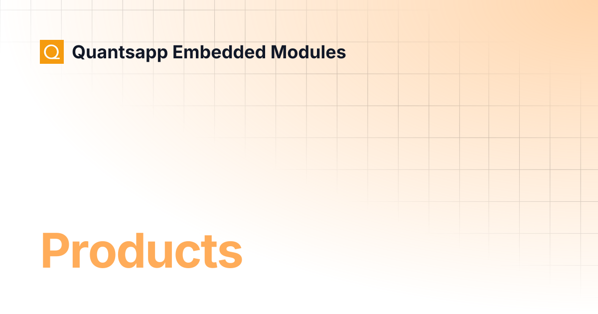 Products | Quantsapp Embedded Modules