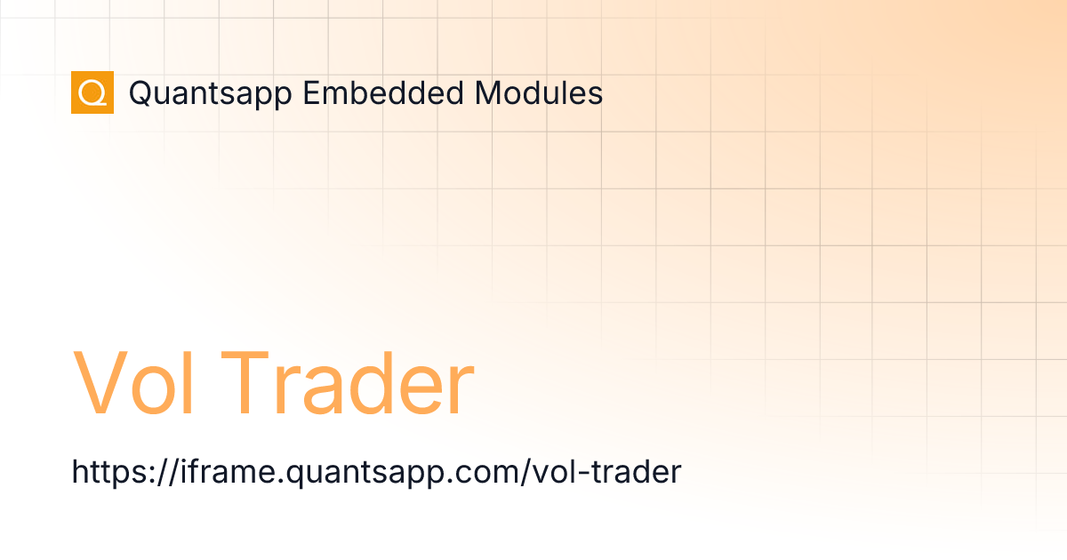 Vol Trader | Quantsapp Embedded Modules